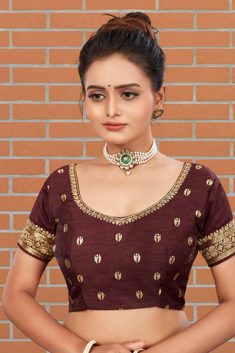 Buy Russet Brown Designer Blouse online-Karagiri – Karagiri Global